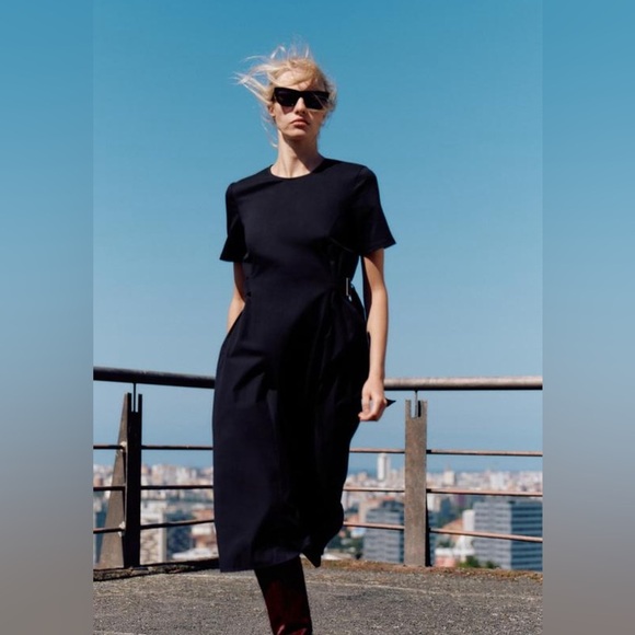 Zara | Dresses | Zara Combination Buckle Elegant Dress | Poshmark
